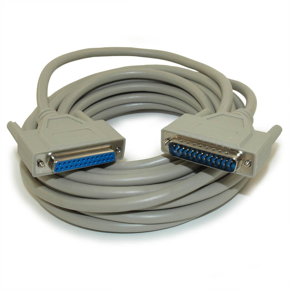 MyCableMart 25ft Serial DB25/DB25 RS232 Male to Female Extension Cable ...