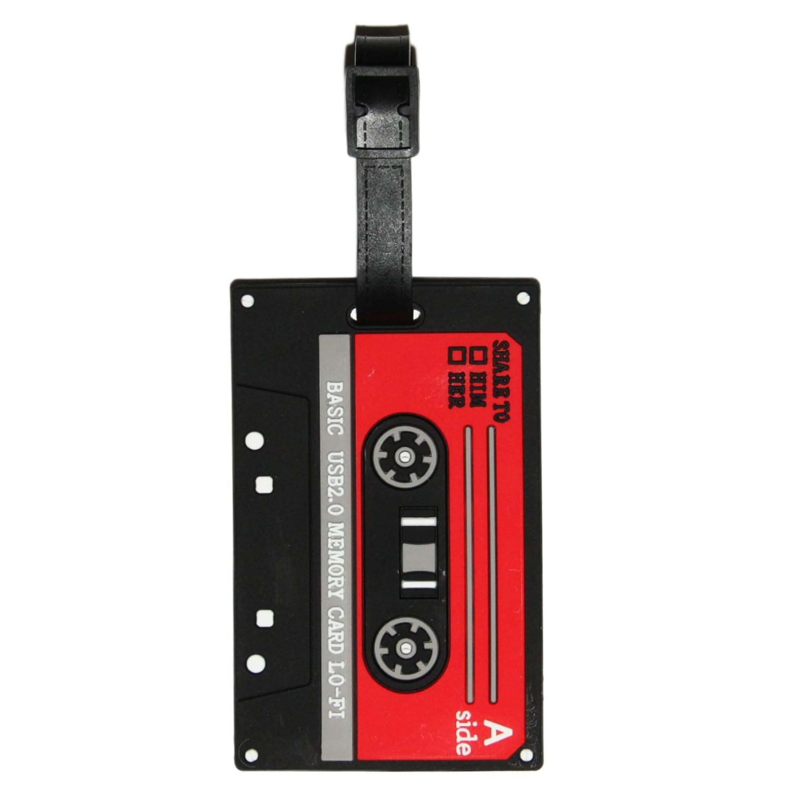 Amazon.com: ANINIUCN Retro Cassette Tape Silicone Luggage Tag – Fun ID ...