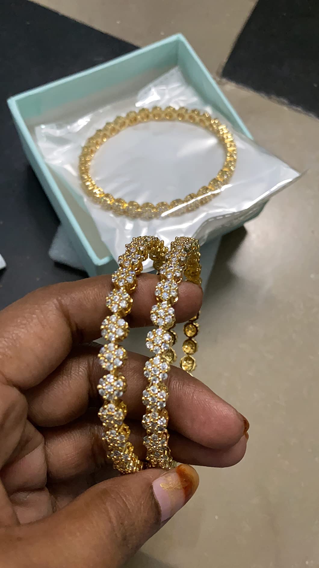 Buy Ratnavali Jewels Brass Gold Plated AD American Diamond Cubic ...