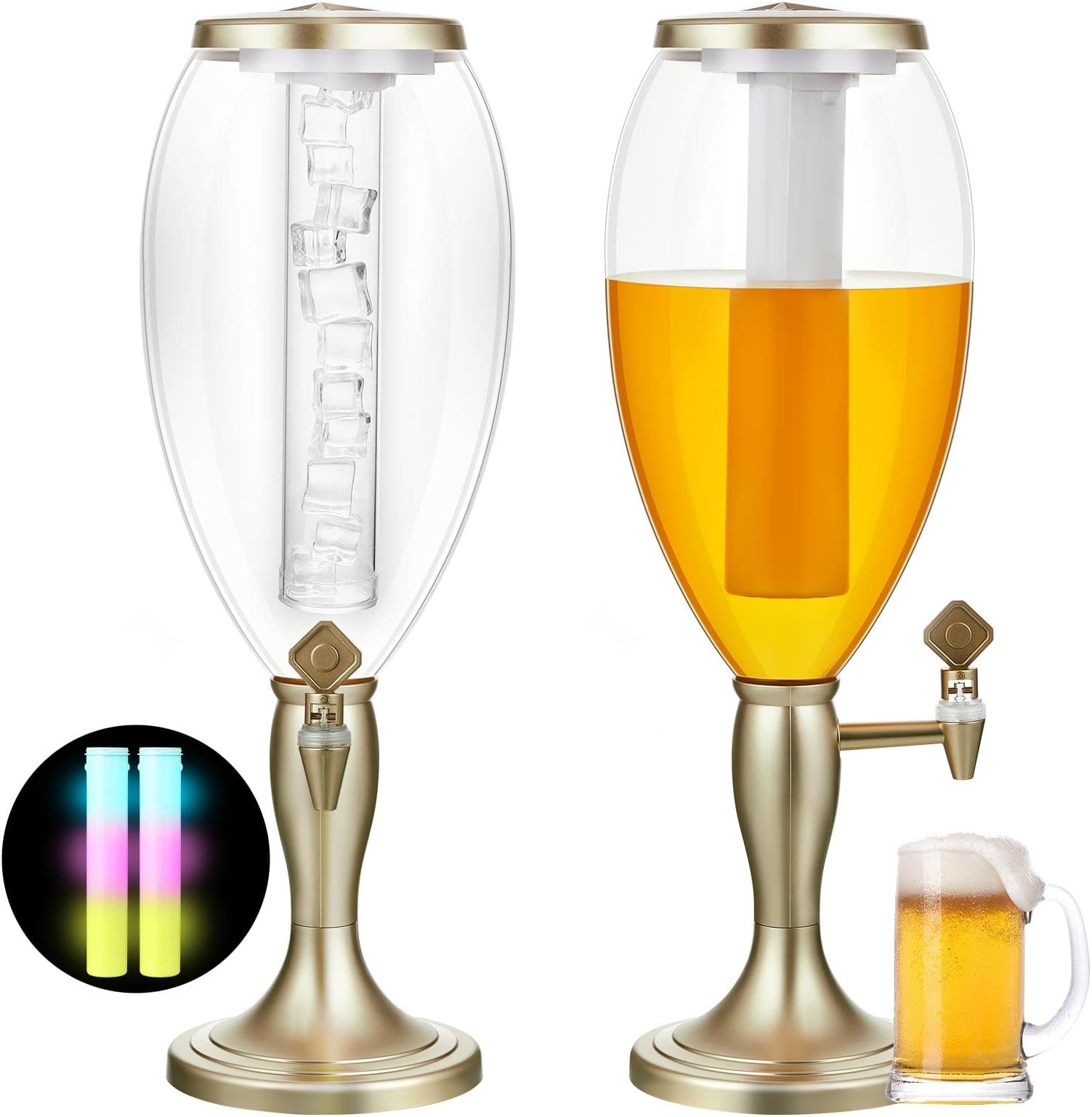 Amazon.com | 3L Beer Tower Beverage Dispenser, Margarita Mimosa Tower ...