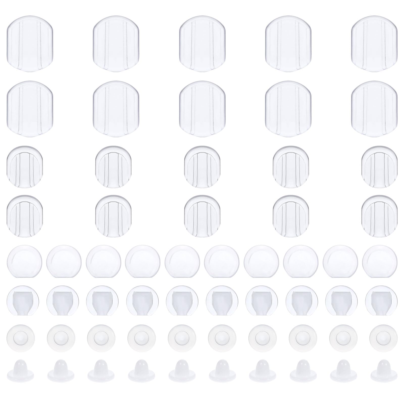 Amazon.com: 60 Pieces Earring Pads for Clip On Earrings 6 Sizes ...