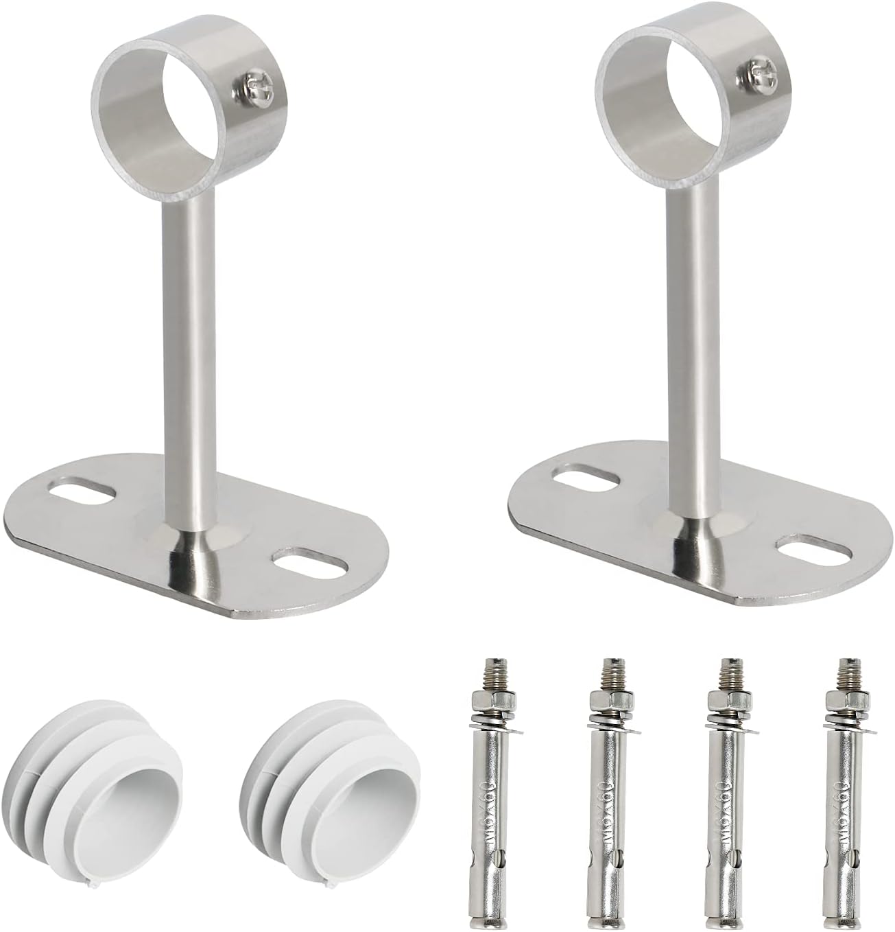 Amazon.com: Aopin Closet Rod Brackets 25mm / 1" Curtain Rod Ceiling ...