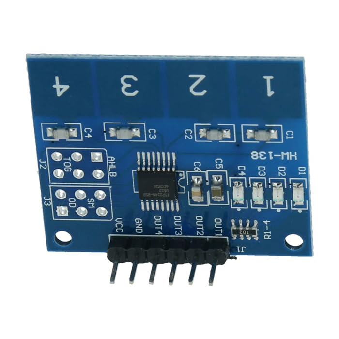 Buy 4 Key Capacitive Touch Sensor Pad Module TTP224B for Arduino ...