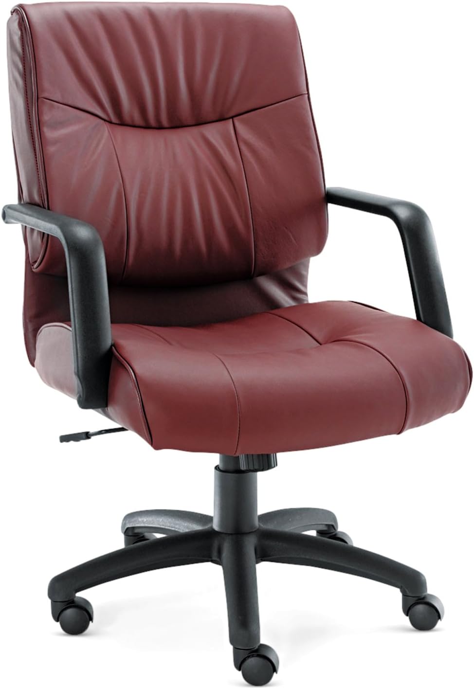 Amazon.com: Alera Stratus Series Leather Mid-Back Swivel/Tilt Chair ...