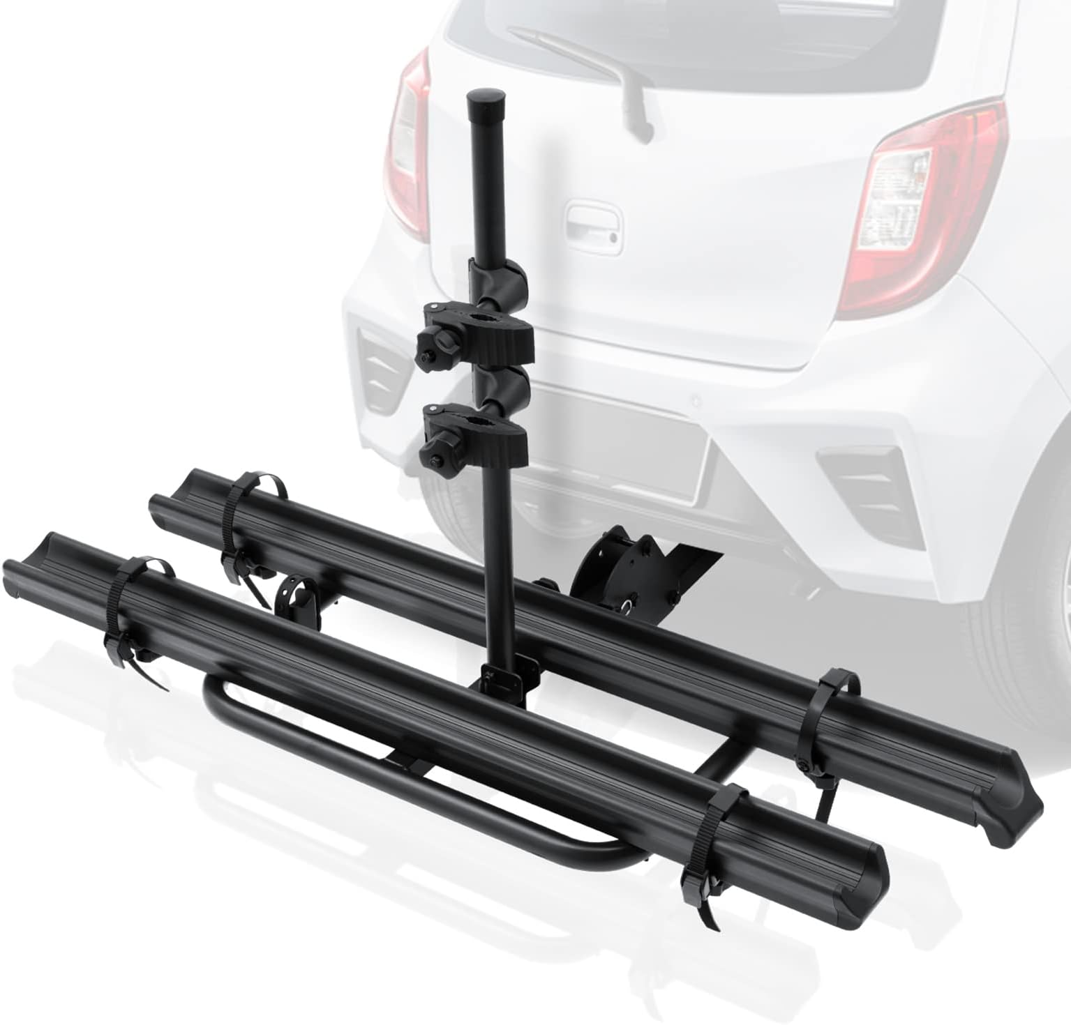 SAN HIMA Hitch Mounted 2-E Bike Rack Platform - Tray Style Hitch Mount Ebike Carrier for 2-inch ...