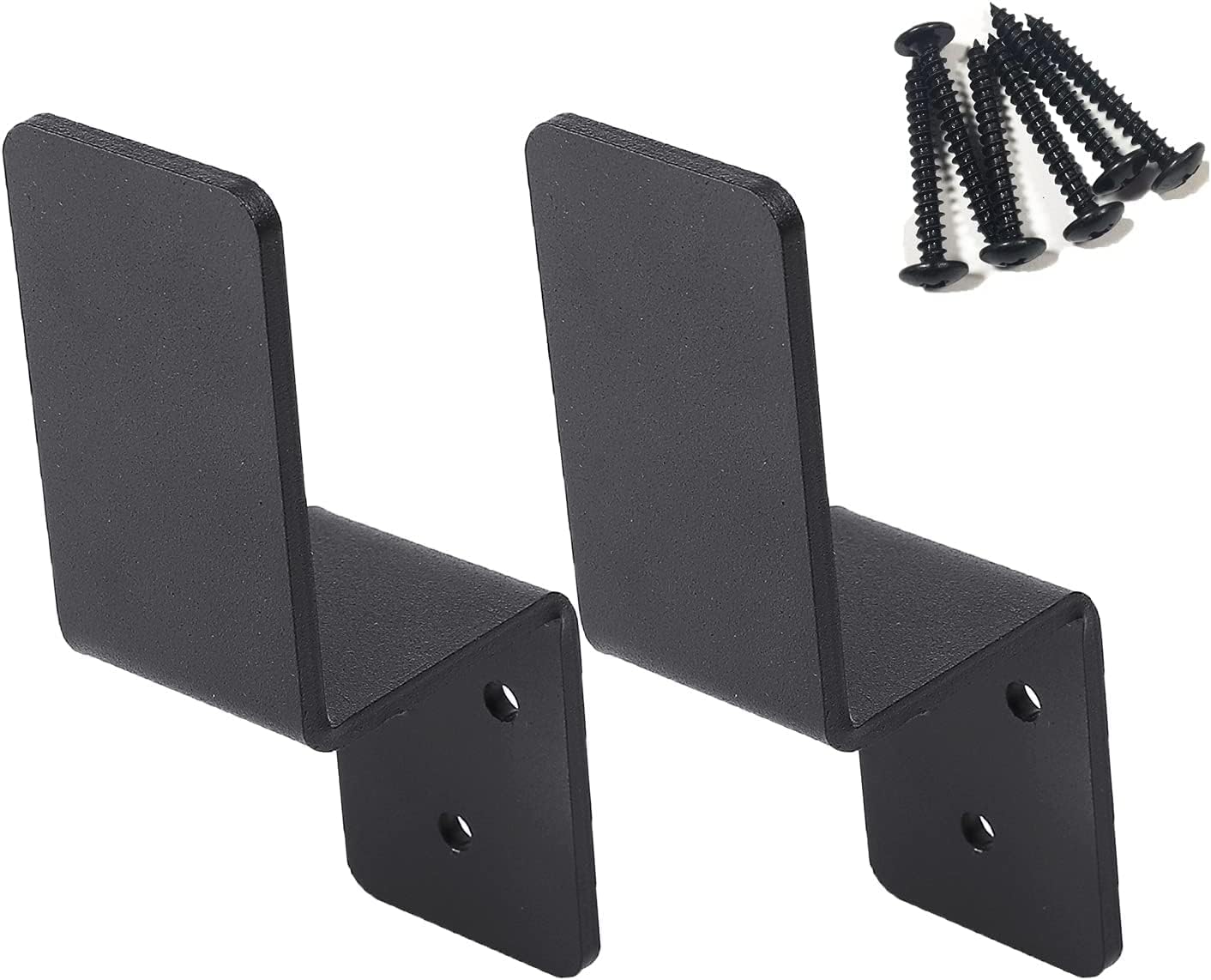 KSWLOR 2x4 Door Barricade Brackets Heavy Duty Metal Drop Open Bar ...