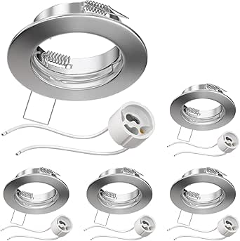ledscom.de 5 Pieces Ceiling recessed Frame Fere recessed Frame Chrome ...