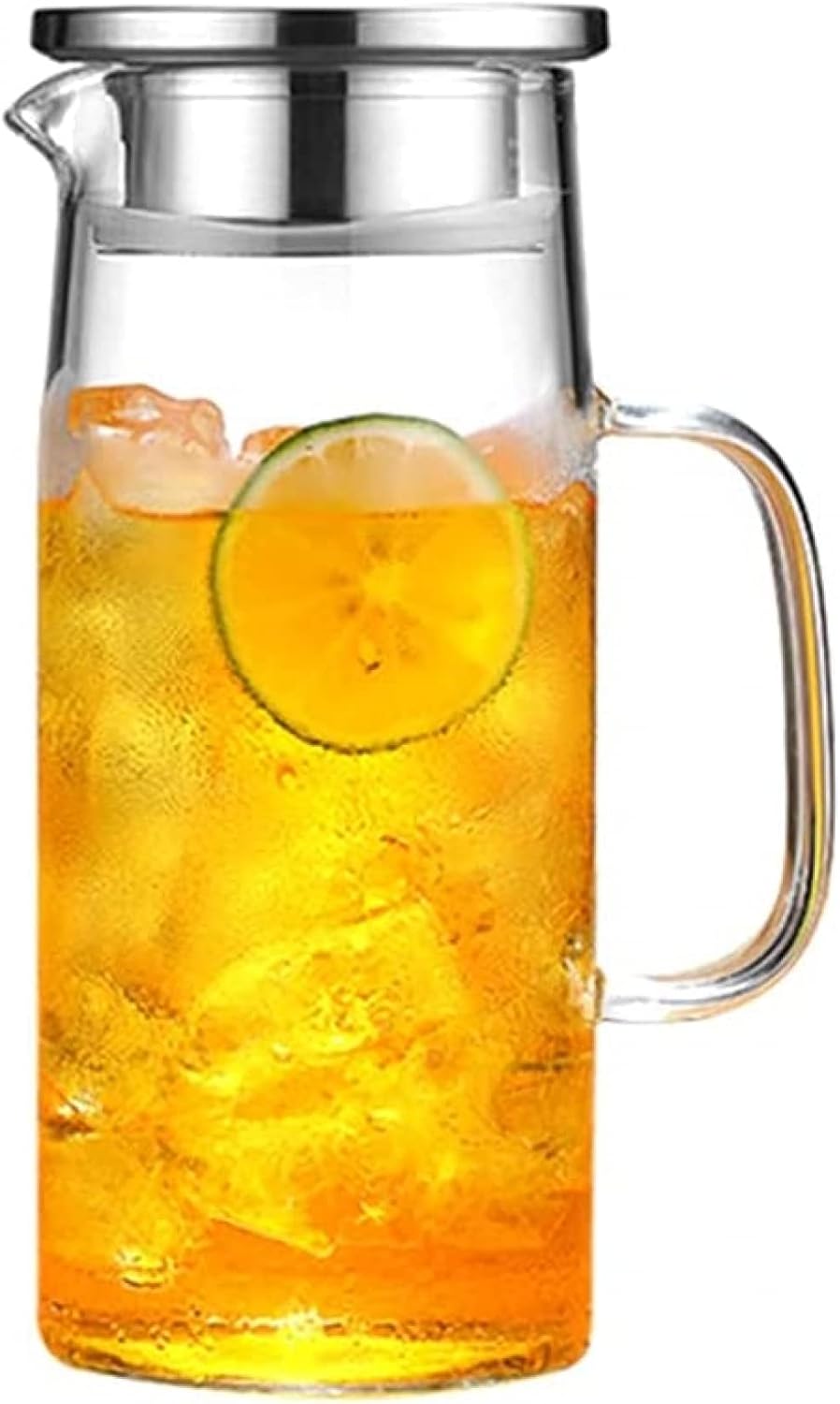 Amazon.com: YRHH Glass Pitcher with Lid and Handle Clear Drink Pitcher ...