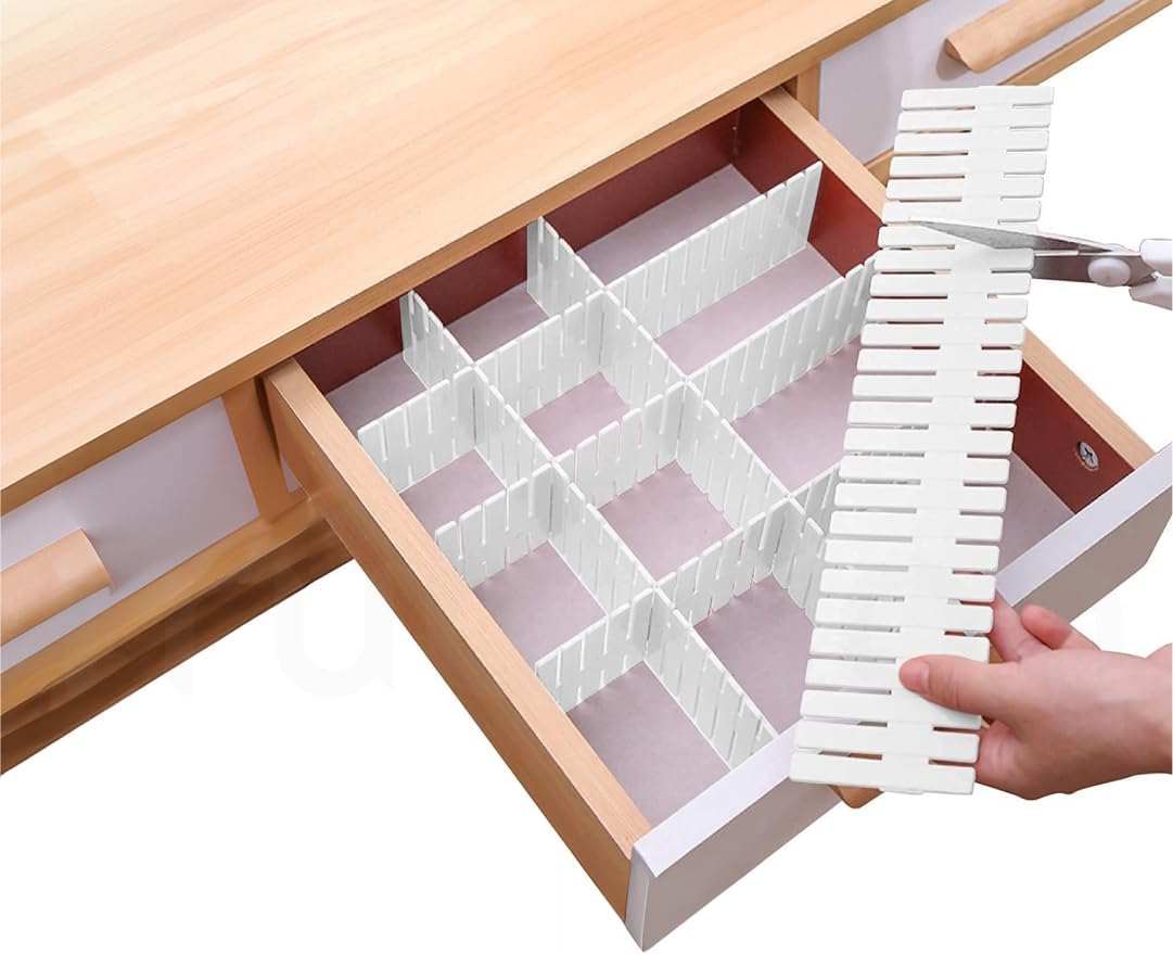 NYALKARAN Adjustable Drawer Divider Set for Home and Office ...