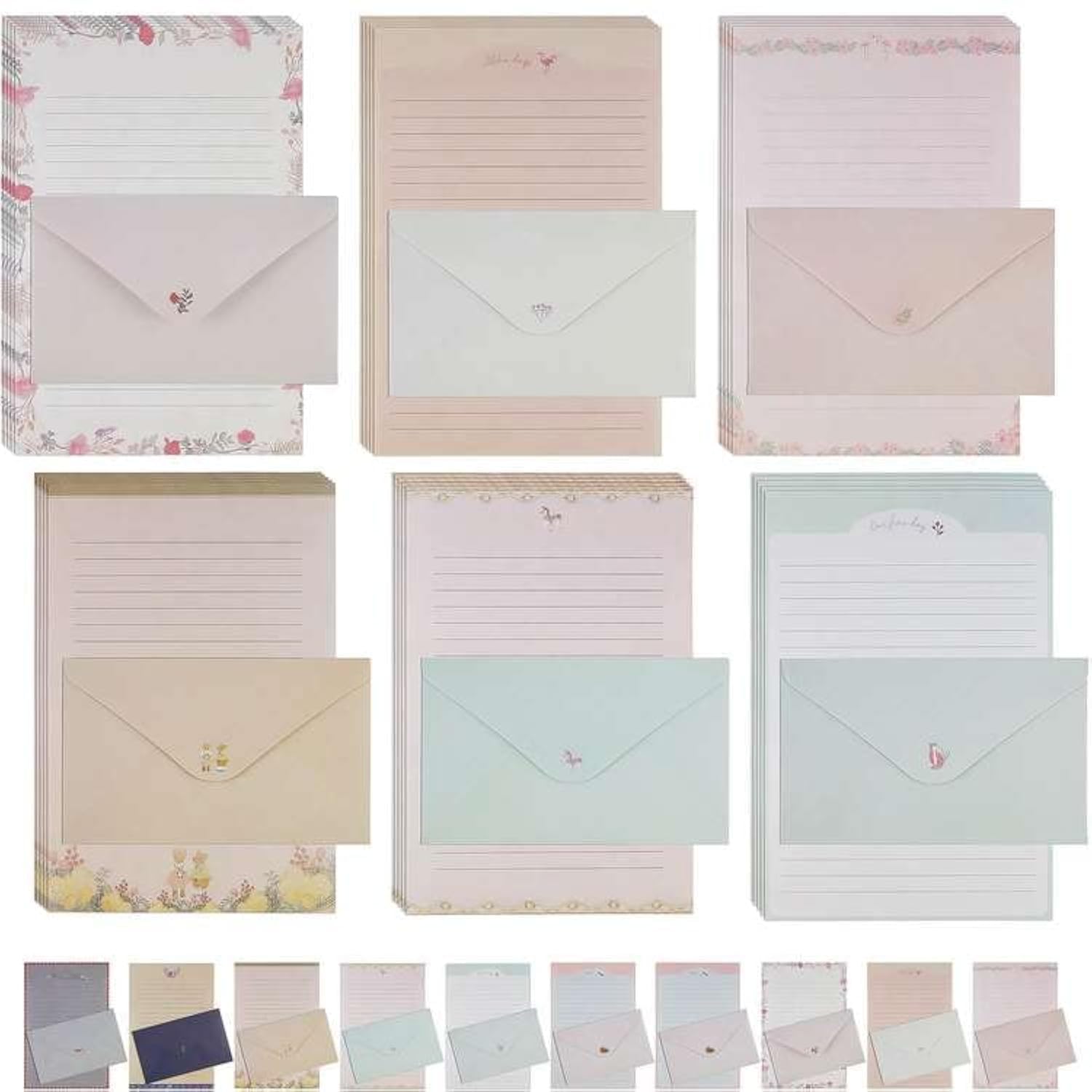 FYSL 90Pcs Writing Paper and Envelopes, Letter Writing Sets, Stationary ...