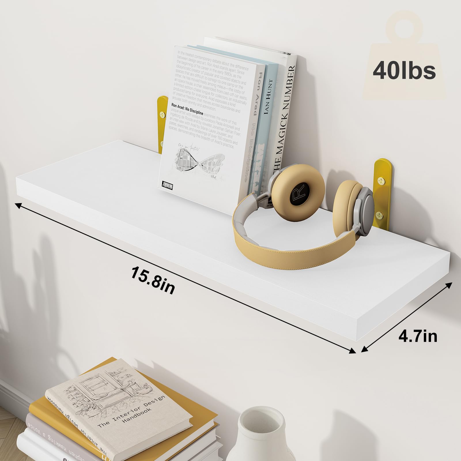 Fixwal Floating Shelves, Rustic Wood Wall Shelves, Width 4.7 Inches ...