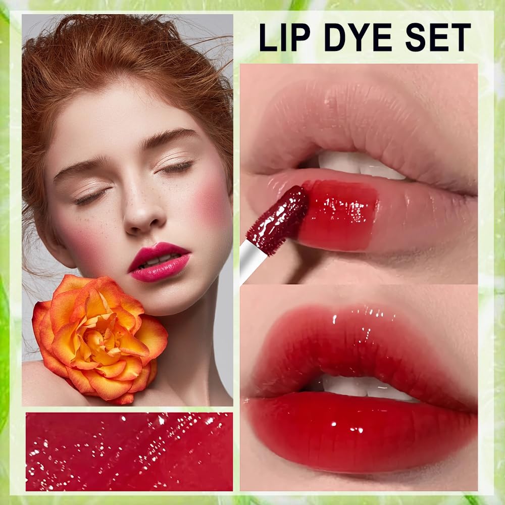Snapklik.com : 6 Colors Lip Tint Stain Set, Korean Lip Gloss Lip Stain ...