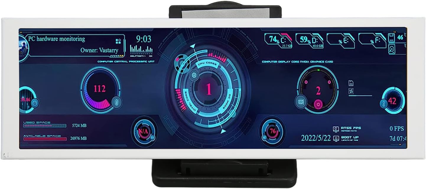 Amazon.com: 7.9 Inch CPU Hardware Temperature Monitor External ...