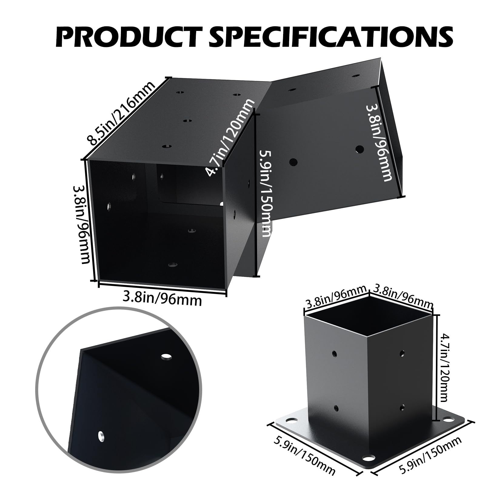 Pergola Kit with Brackets, 15°Slanted Roof Pergola Bracket Kit, Roof ...