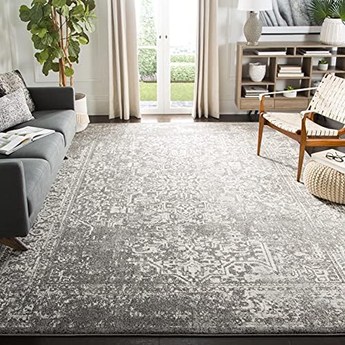 Amazon.com: SAFAVIEH Area Rug 8x10 - Evoke Collection - Large - Grey ...