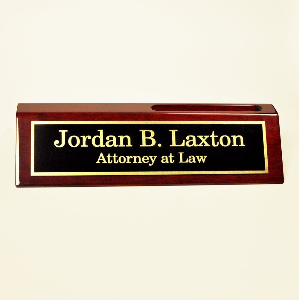 Desk Name Plate with Card Holder | Custom Name Plate | Personalized ...