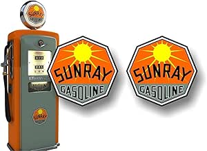 Amazon.com: 2 Vintage MDL# SUNRGAS09 Gasoline Gas Pump 9" Decals ...