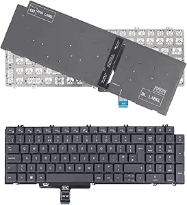 Amazon.com: Laptop Replacement UK Keyboard Compatible with DELL Latitude 5520 5521 Precision ...