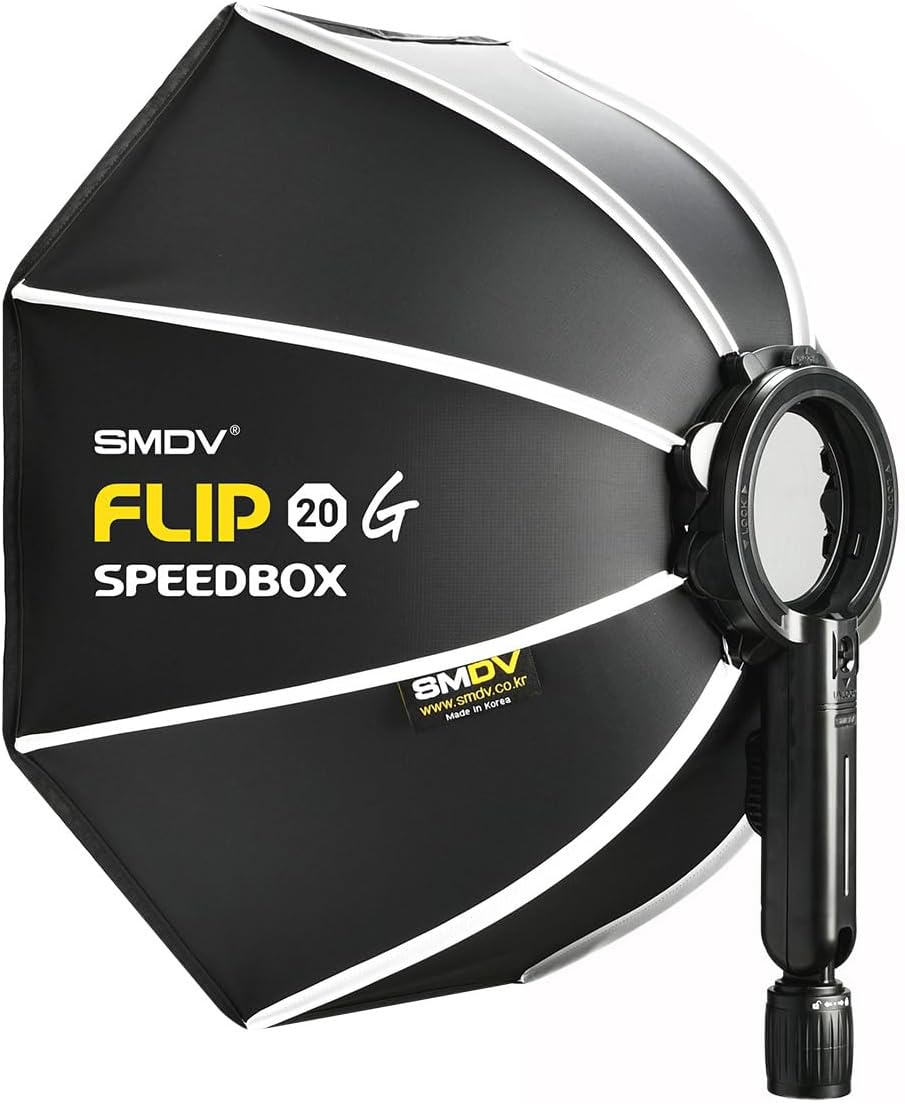 Amazon | SMDV ソフトボックス FLIP 20G 本体のみ 50cm 折りたたみ式 ワンタッチ オクタゴン型 無蛍光生地 スタンド取付可 ケース付 FLIP20G | SMDV ...
