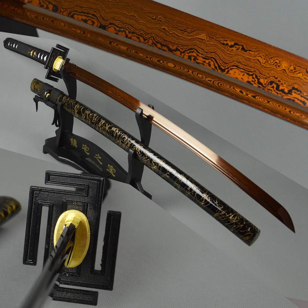 Amazon.com : HERO SWORD Handmade Authentic Katana Real Sharp Samurai ...