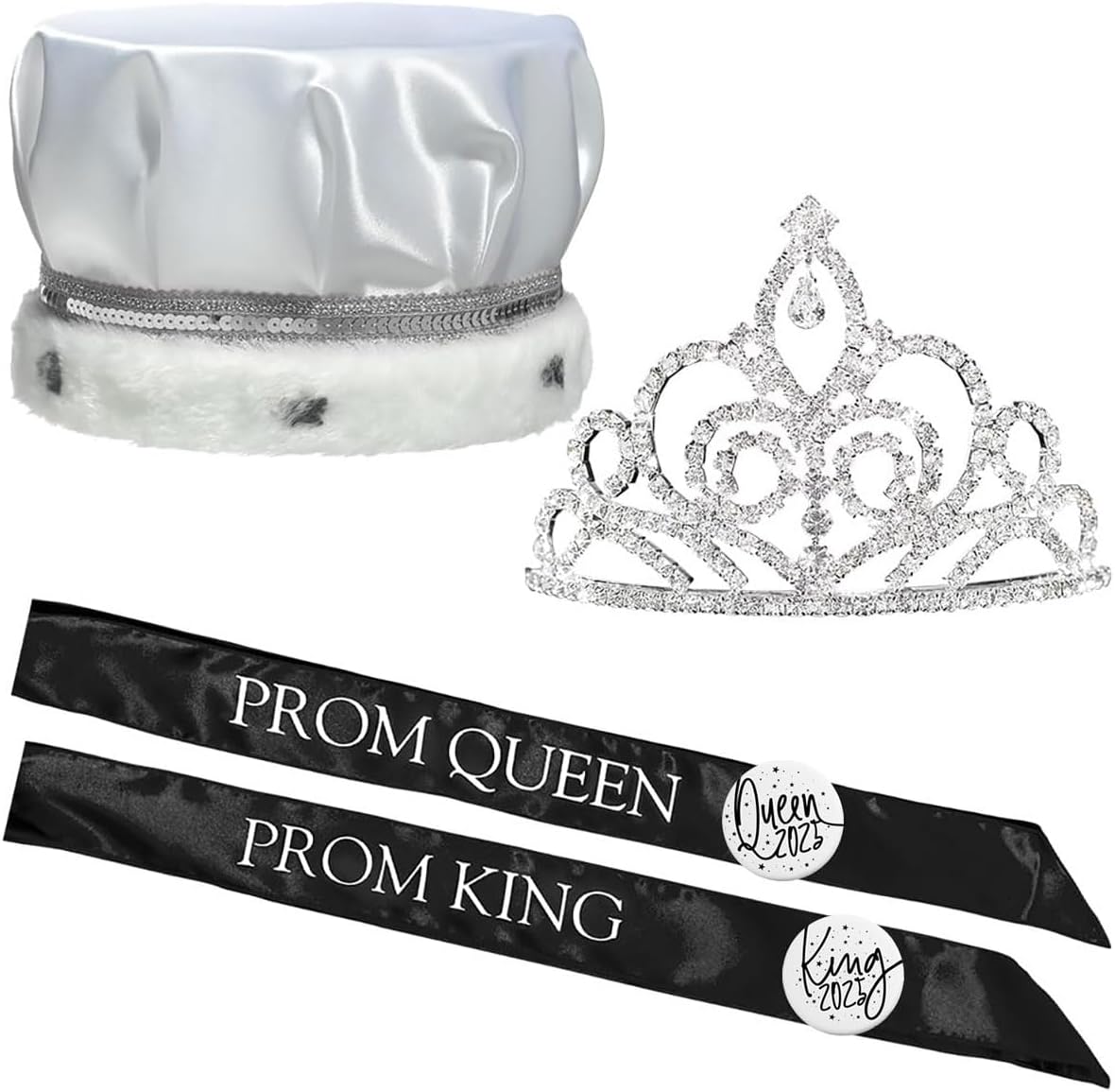 Amazon.com: Anderson's Prom 2025 Royalty Set with Sutton Tiara, White ...