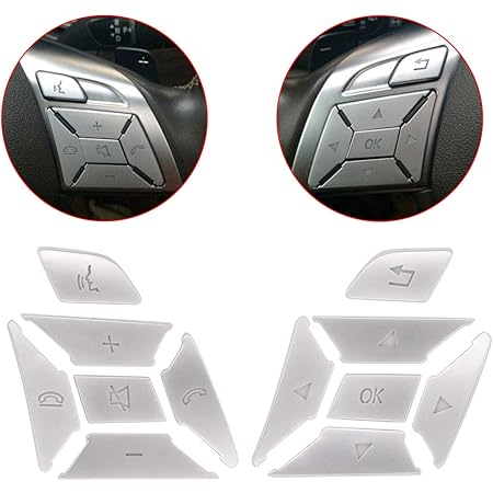 Amazon.com: A ABSOPRO Car Steering Wheel Button Stickers Cover Interior ...