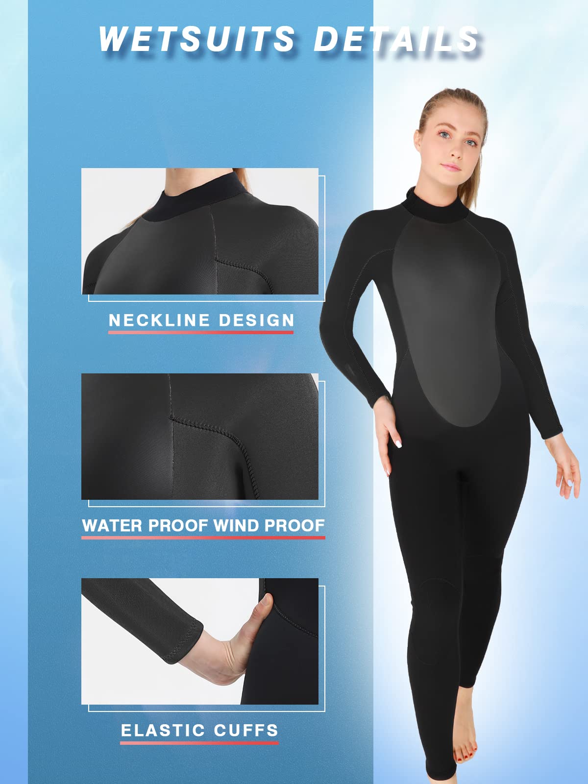 Snapklik.com : Full Wetsuit Mens Womens 4/3mm Neoprene Diving Scuba ...