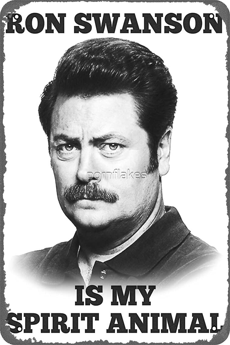 Amazon.com: Ron Swanson is My Spirit Animal Poster 8x12 Inch Retro ...