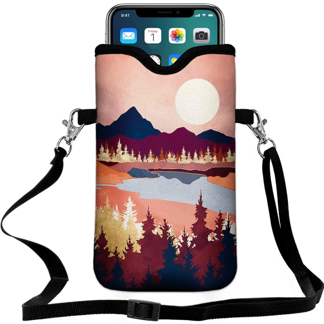 Amazon.com: Cell Phone Sleeves Phone Bag Case Crossbody Neoprene Holder ...