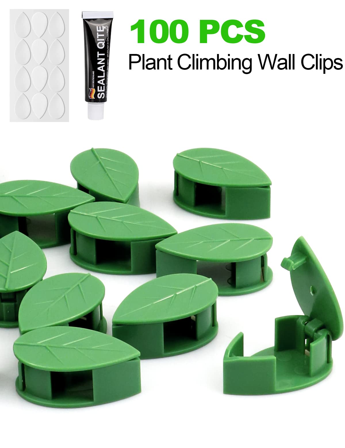 Snapklik.com : Plant Clips, 100 Pcs Climbing Plants Wall Fixture Leaf ...