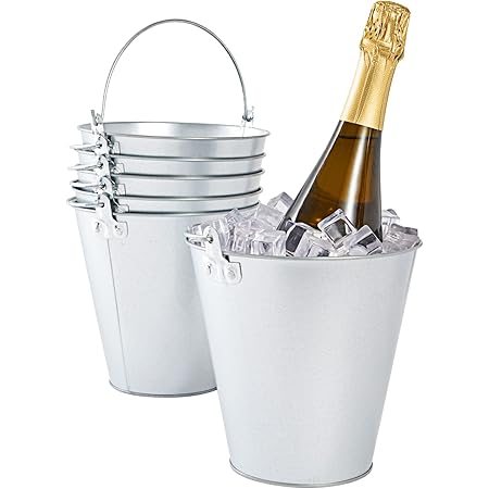 Amazon.com: 5-Quart Galvanized Pail Beer Bucket 9x9x7 inches (Pack of 3 ...