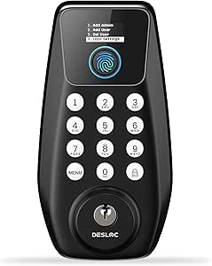 Amazon.com: DESLOC C110 Keyless Entry Door Lock with Display (Smart ...