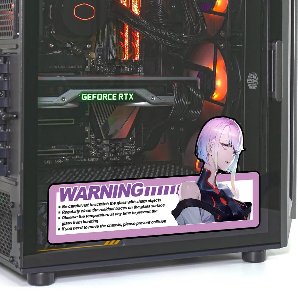 Amazon.com: Anime Stickers for PC Case Glass,Cartoon Decor Decals for ...