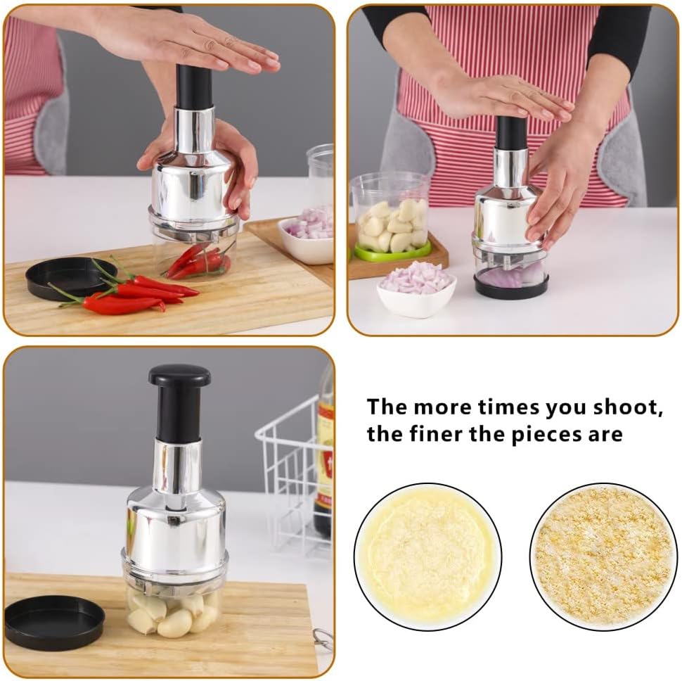 Press Hand Clap Garlic Chopper High Performance Food Chopper for Garlic ...