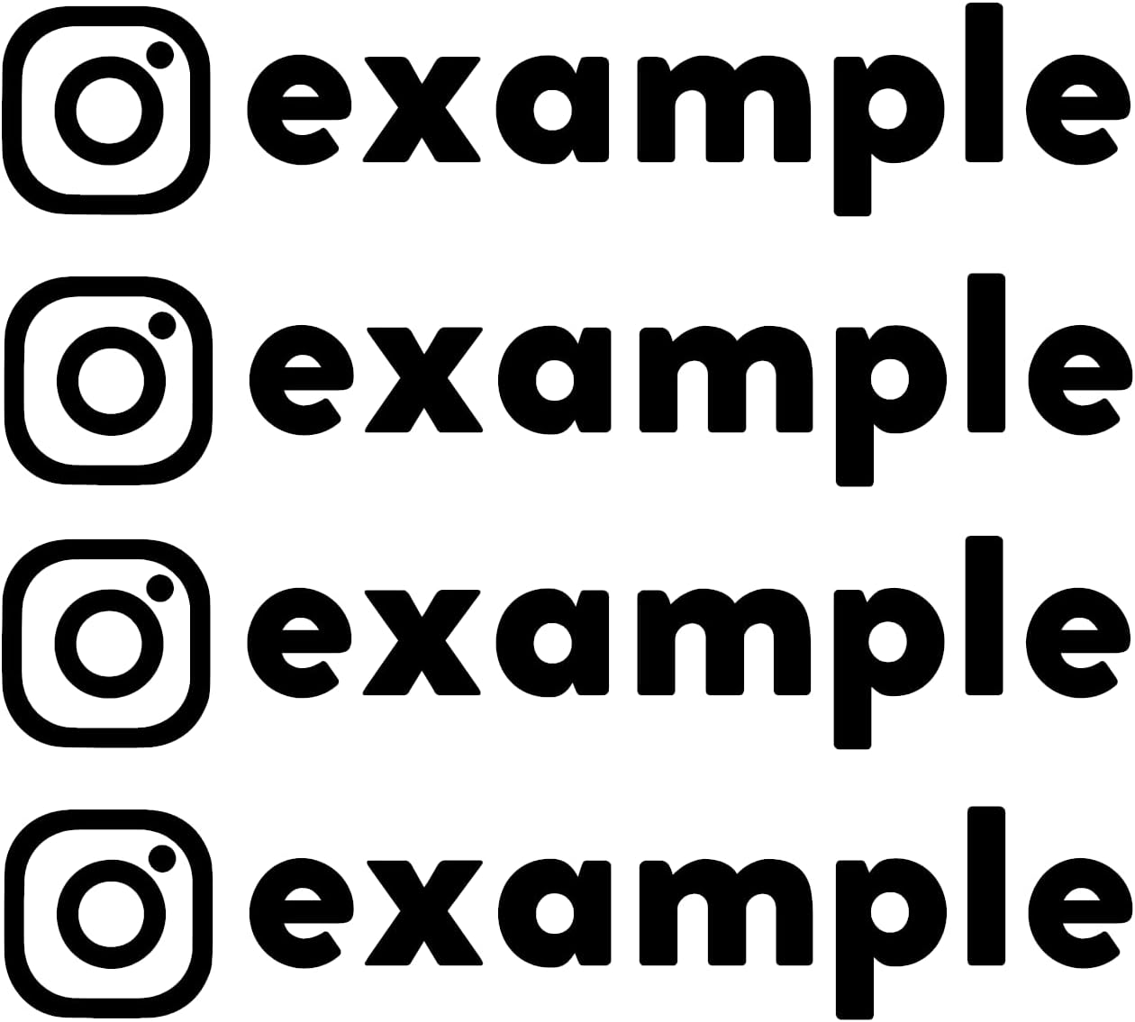 Set of 4 Quality 3M Instagram Profile Stickers 100% Customisable for ...