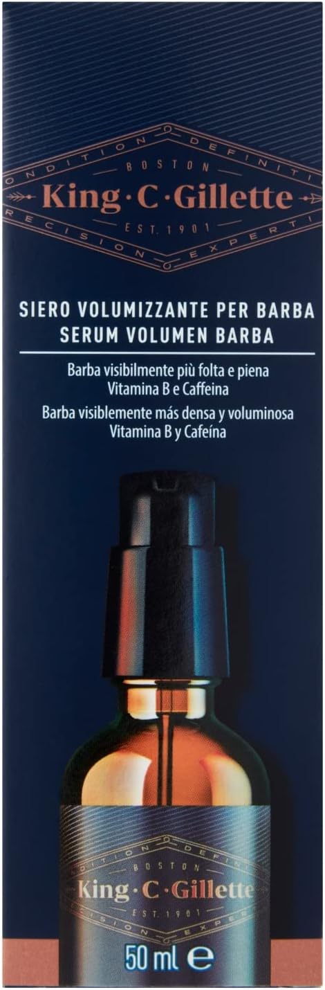 King C. Gillette Beard Serum Volume Beard Care for Men with Vitamin B ...