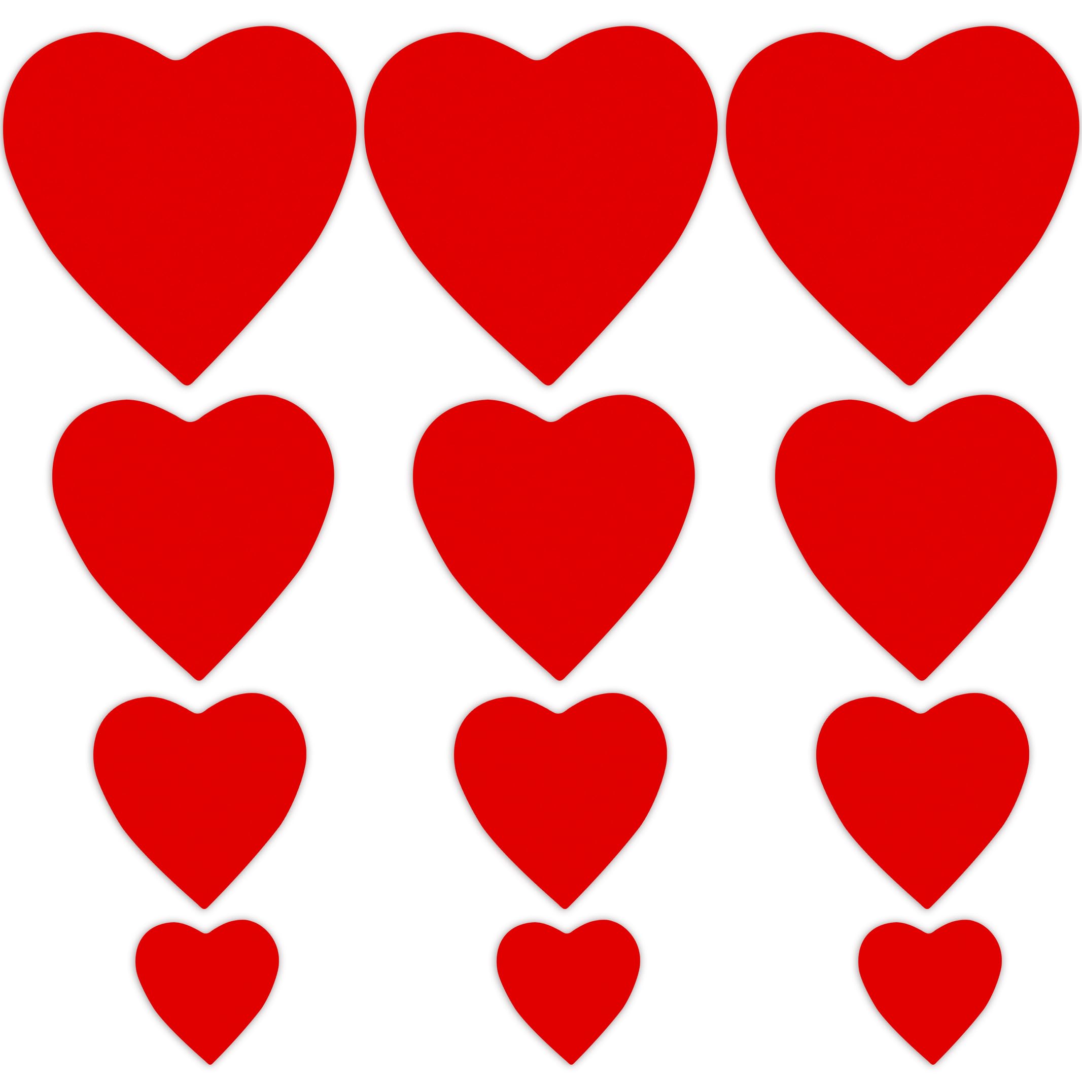 Amazon.com: 120 Pieces Heart Cutouts Paper Heart Cutouts Paper Hearts 4 ...