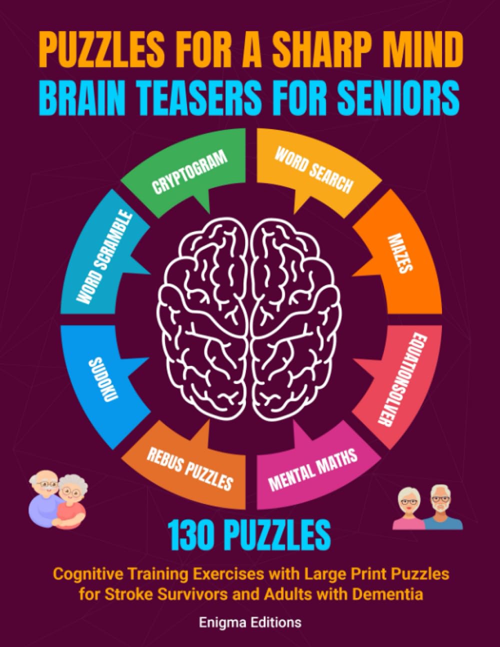 PUZZLES FOR A SHARP MIND Brain Teasers For Seniors: Cognitive Training ...