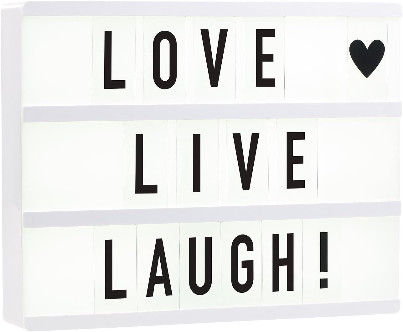 BUTLERS Blockbuster Lightbox mit schwarzen Buchstaben - LED Lichtbox ...