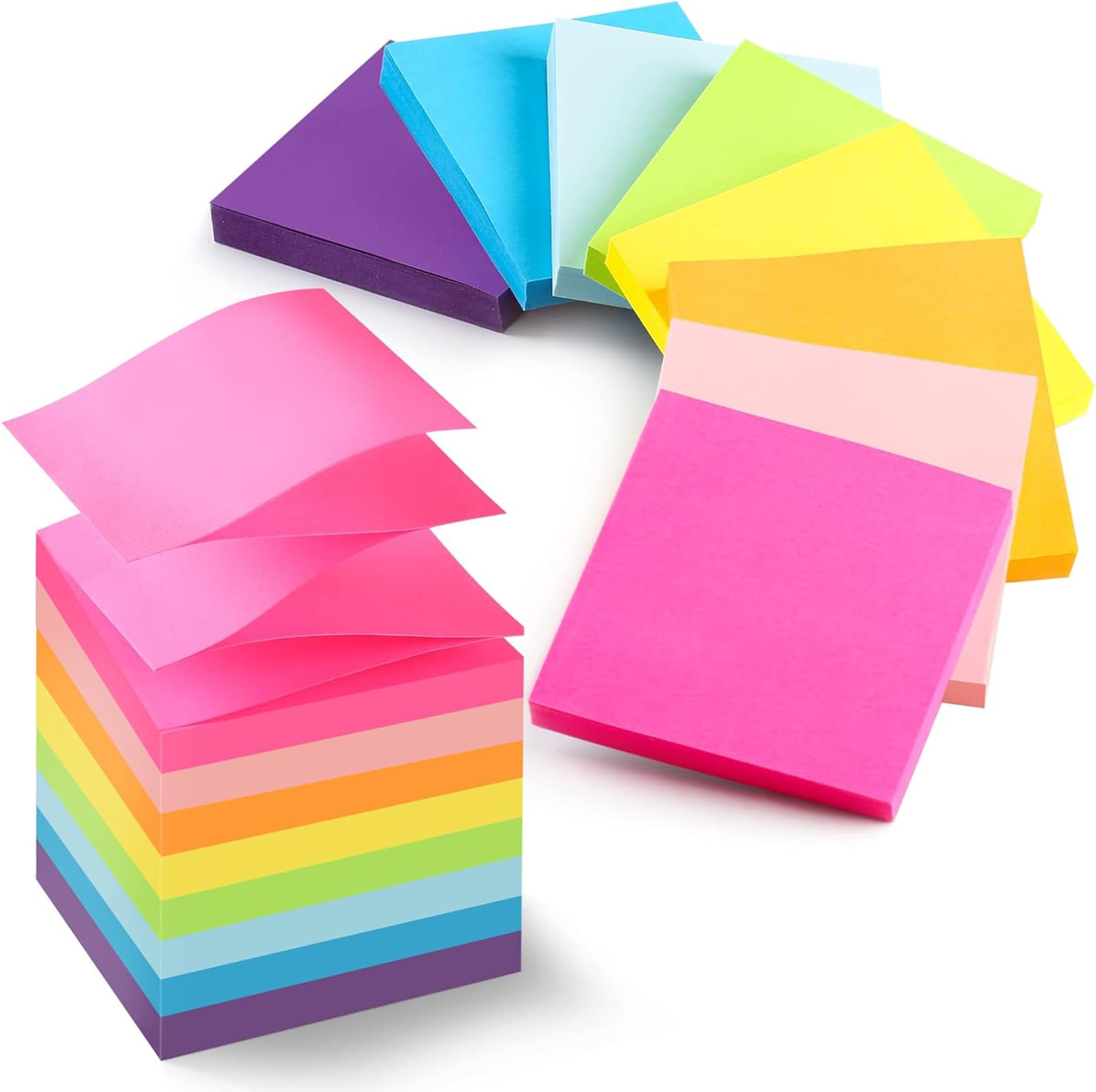 OZORI 656 pcs Sticky Notes, Super Sticky Notes 3 * 3inch,Book Tabs ...