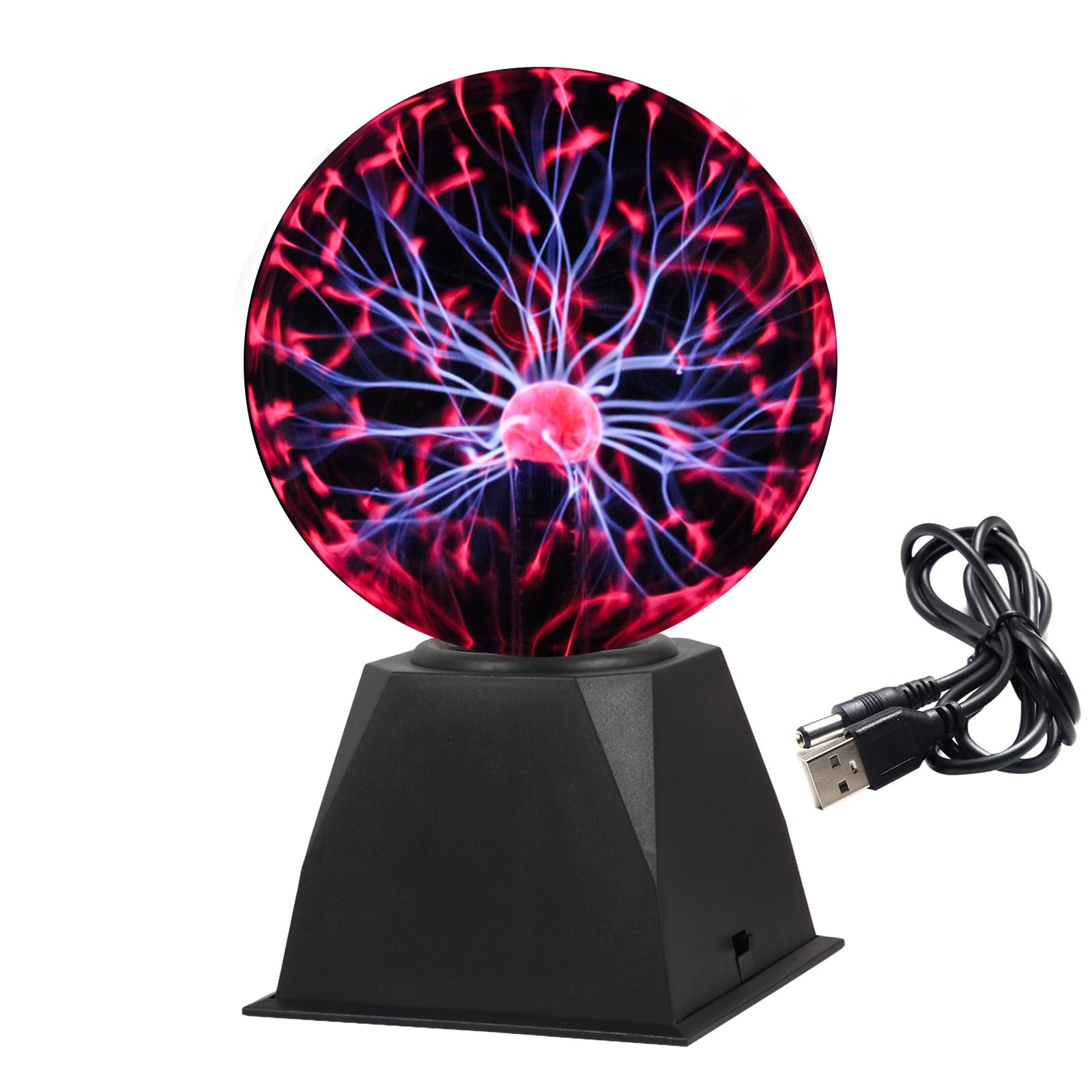 Gresus 7 Inch Magic Plasma Ball Lamp - Touch & Sound Sensitive ...