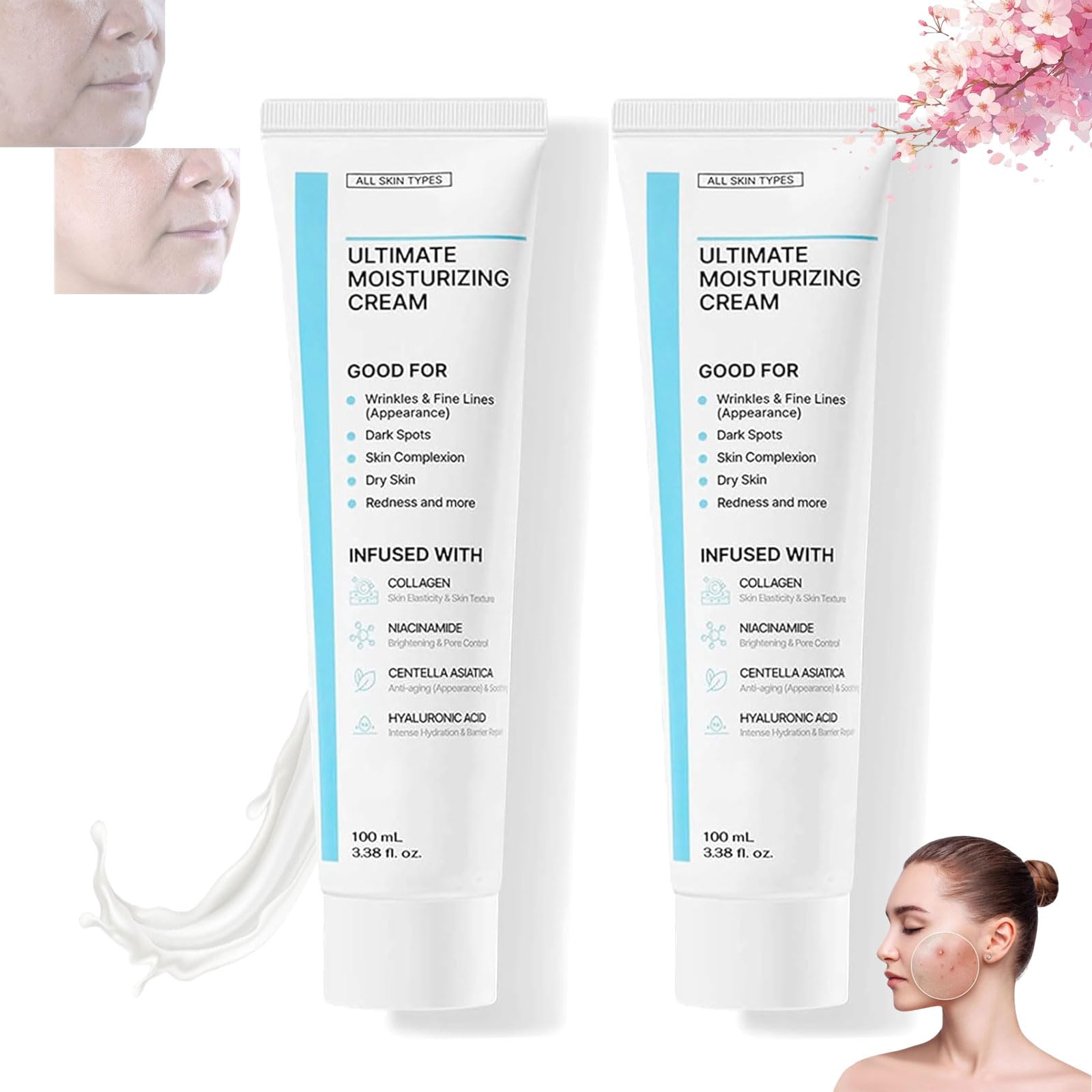 QEWRW Crema hidratante definitiva de fórmula Juvenil, Crema Coreana ...