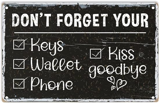 Amazon.com: ERMUHEY Don't Forget Your Keys Kiss Phone Wallet Goodbye ...