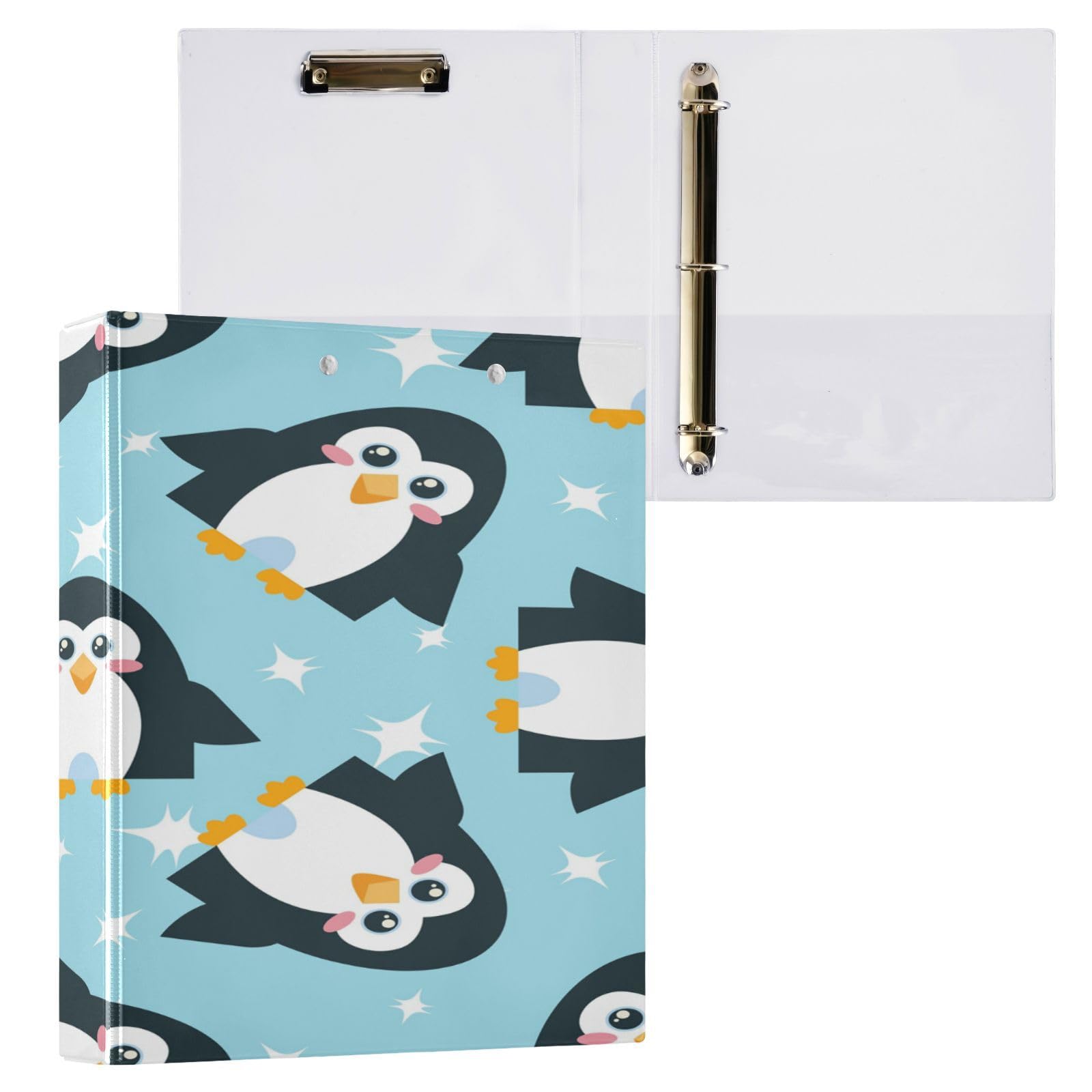 Kcldeci 3 Ring Binder 1 Inch Binders Cartoon Cute Penguins | Desertcart UAE