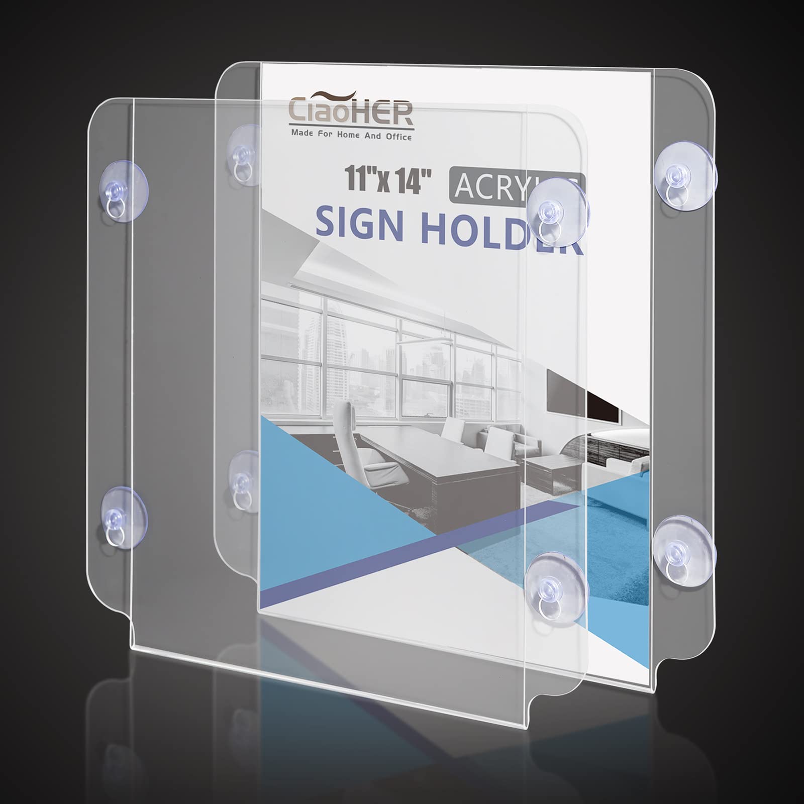 Acrylic Stand Off Wall Mount Sign Frame, 9in X 7in, SKU:, 54% OFF