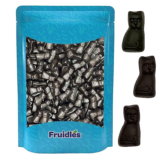 Amazon.com : Fruidles Black Licorice Cats, Dutch Licorice Candy Gummies ...