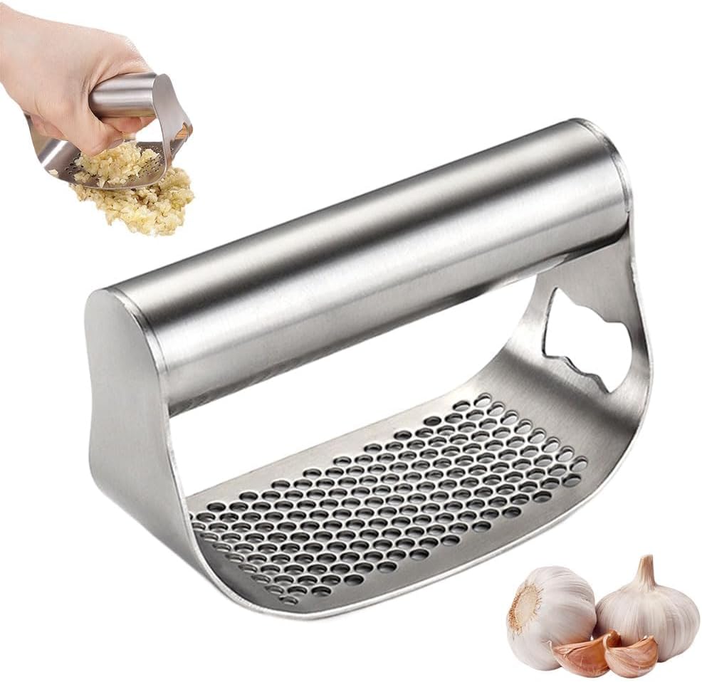 Amazon.com: Stainless Steel Garlic Presser, 2026 New Garlic Press ...