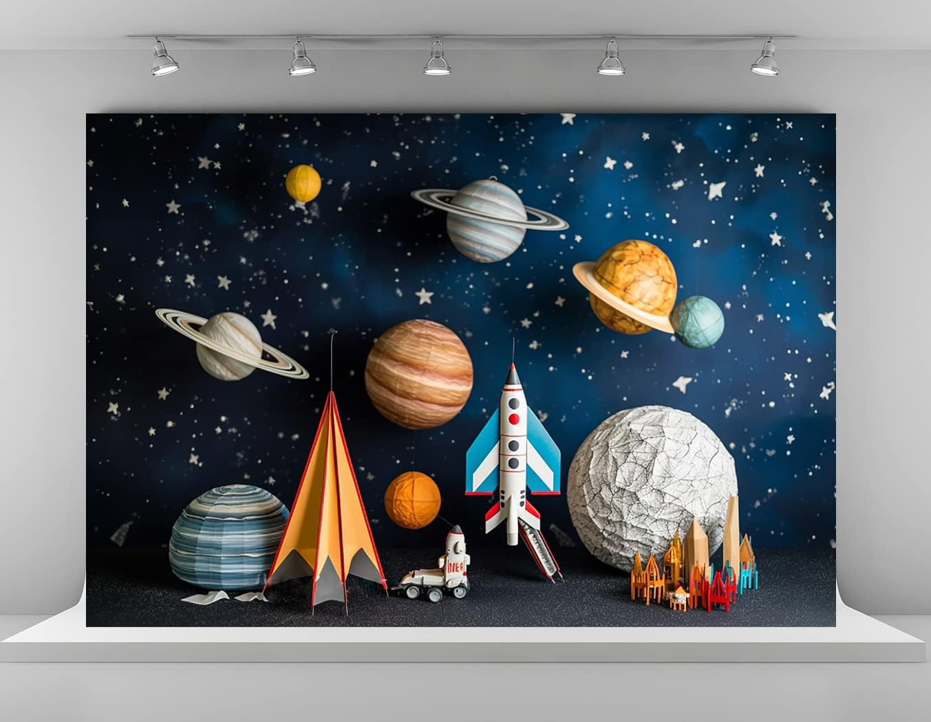 Amazon.com : Kate 7x5ft Outer Space Rocket Backdrops for Photography ...