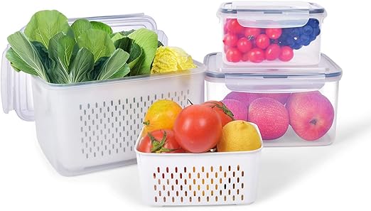 Amazon.com: CoopBenPT Fruit vegetable food storage containers for ...
