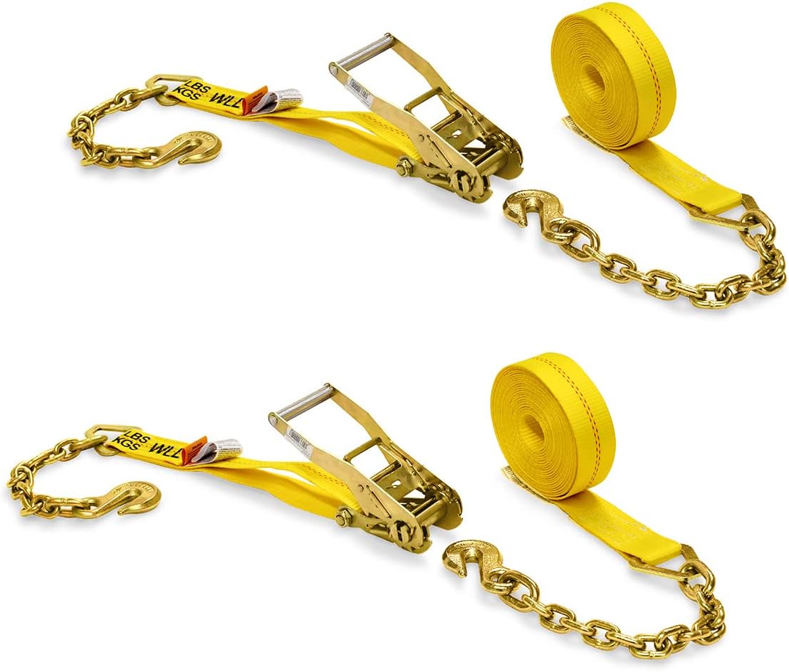 Amazon.com: KEEPER - 3" x 30' Heavy Duty Ratchet Tie-Down with Chain ...